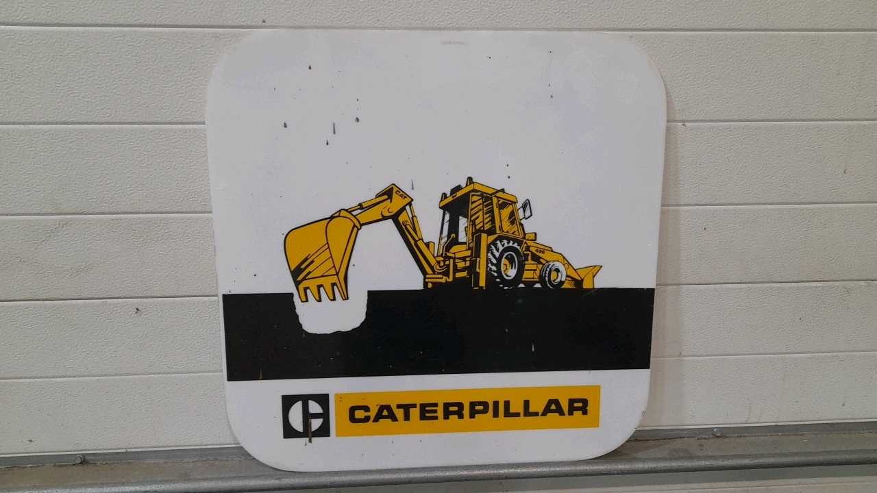 Lot 696 - CATERPILLAR PLASTIC SIGN 25" X 25"