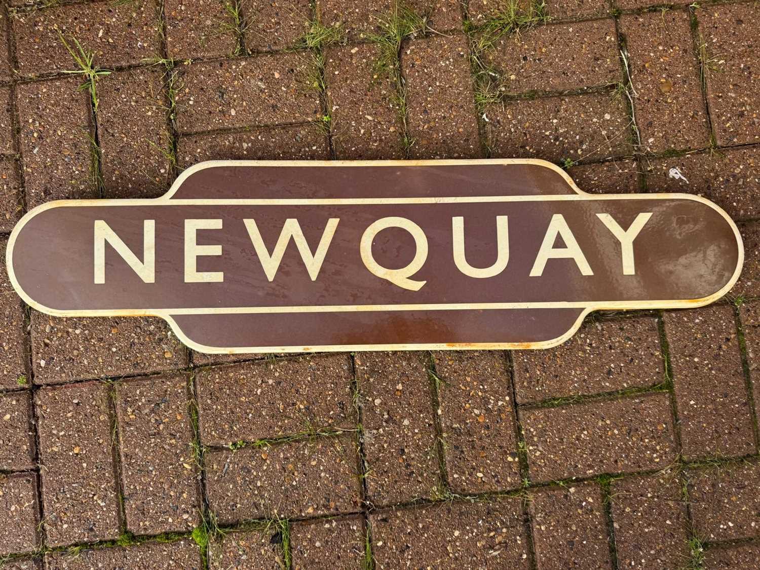 Lot 283 - NEWQUAY ENAMEL SIGN
