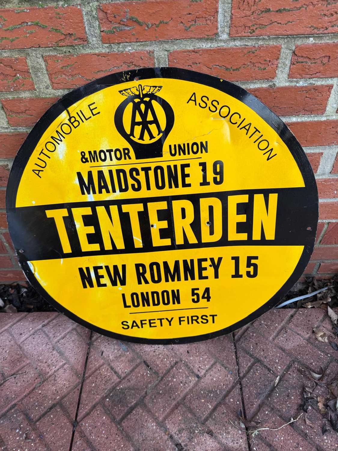 Lot 324 - AA TENTERDEN SIGN