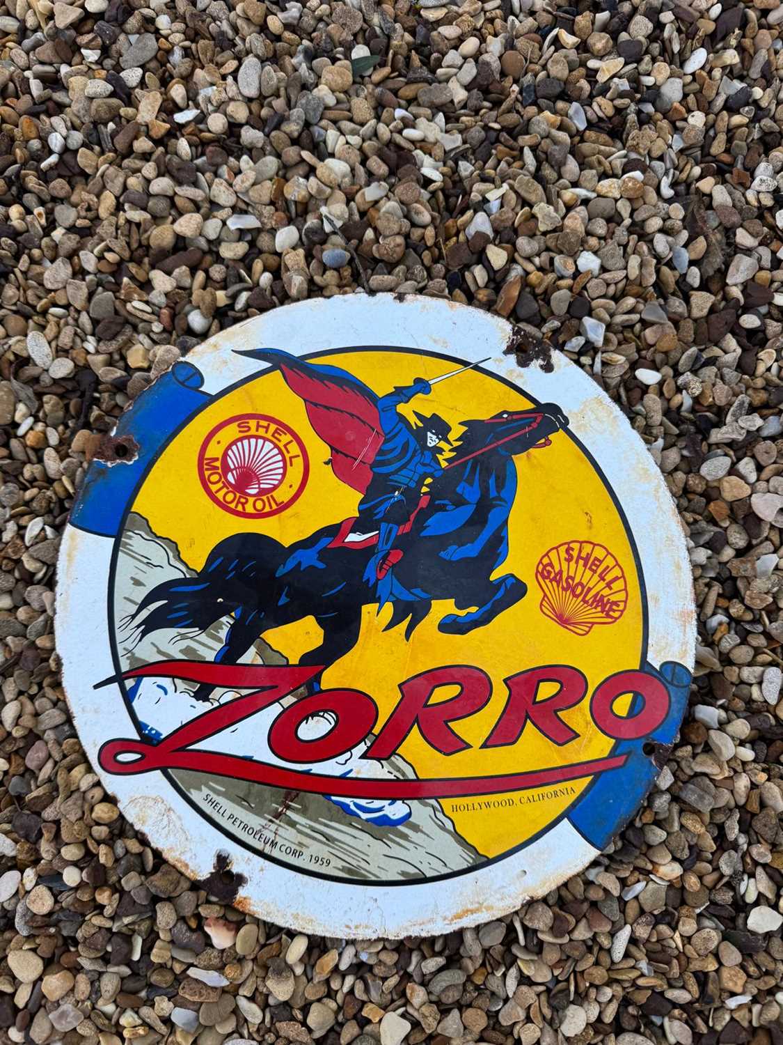 Lot 395 - ZORRO ENAMEL SIGN
