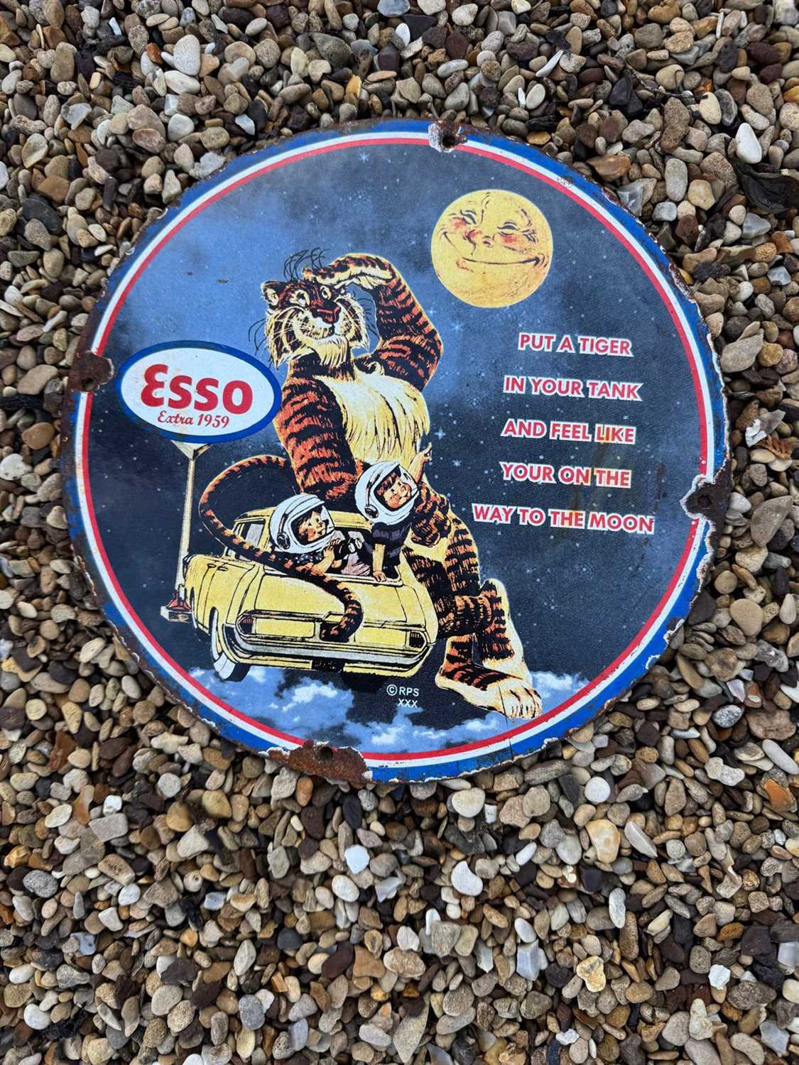 Lot 403 - ESSO TIGER ENAMEL SIGN