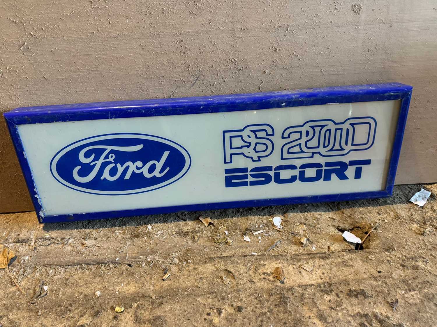 Lot 547 - FORD ESCORT RS 2000 LIGHT UP SIGN 38" X 12"