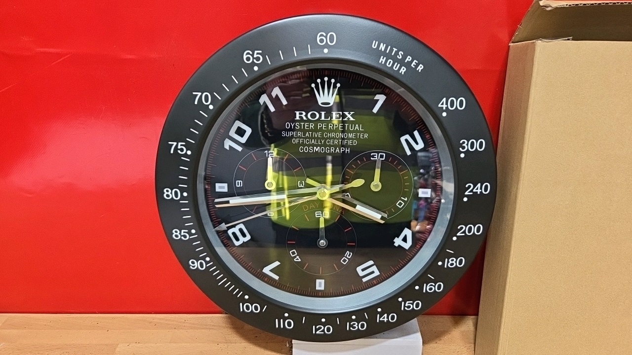 Lot 137 - ROLEX STYLE WALL CLOCK 13"