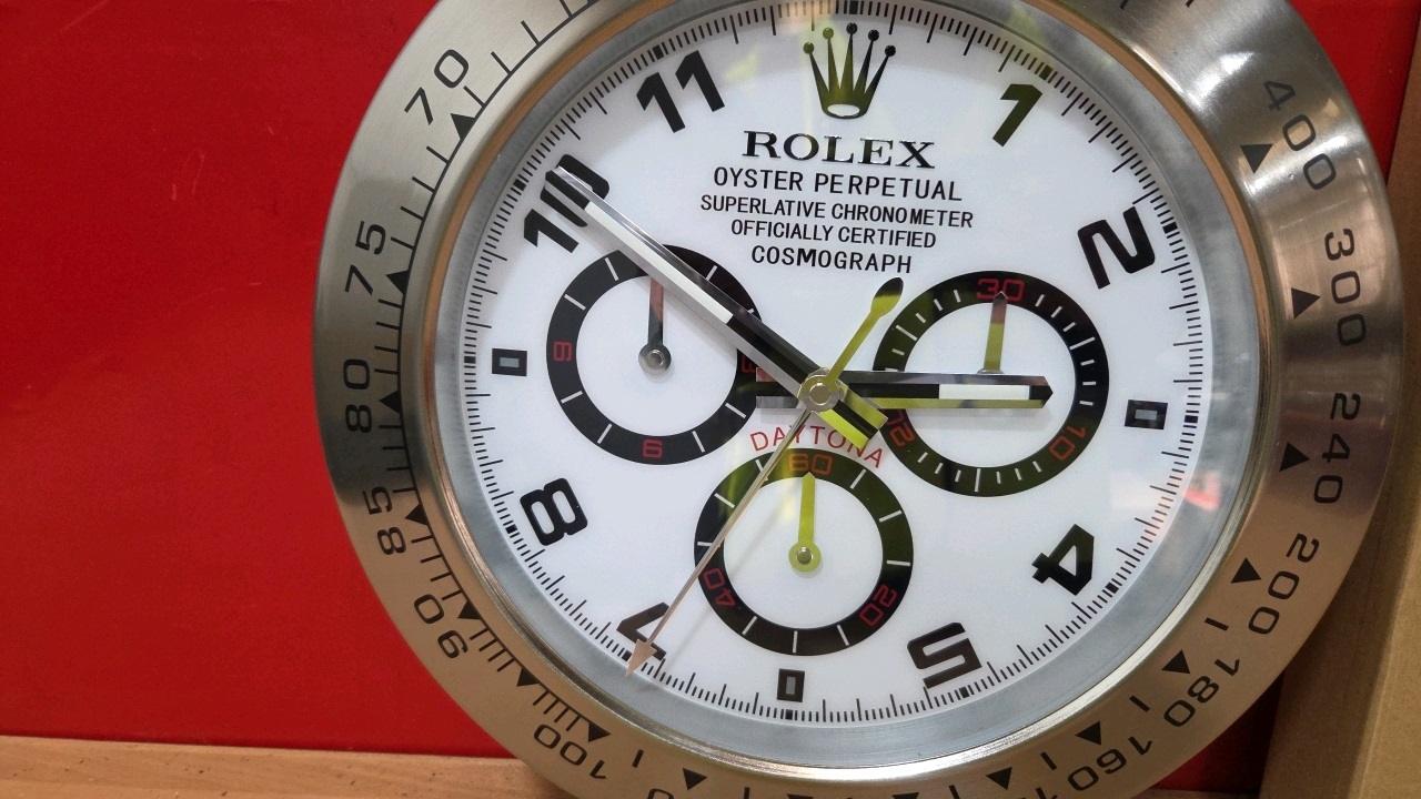 Lot 683 - ROLEX STYLE WALL CLOCK 13"