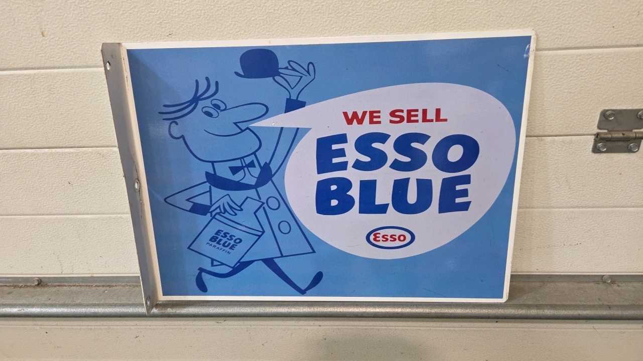 Lot 655 - WE SELL ESSO BLUE , DOUBLE SIDED HANGING