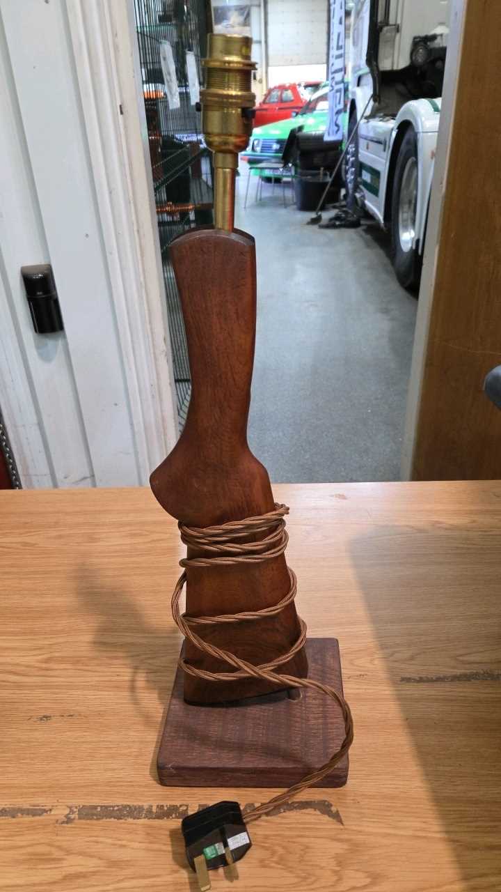 Lot 803 - GUN STOCK LAMP