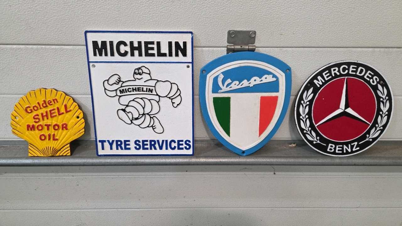 Lot 705 - 4 X CAST MICHELIN,VESPA,SHELL & MERCEDES