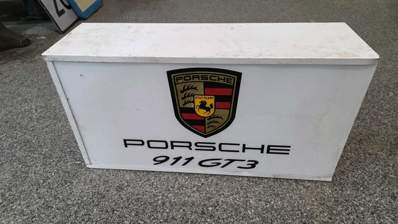 Lot 295 - PORSCHE 911 GT3 LIGHT UP SIGN 24" X 7"