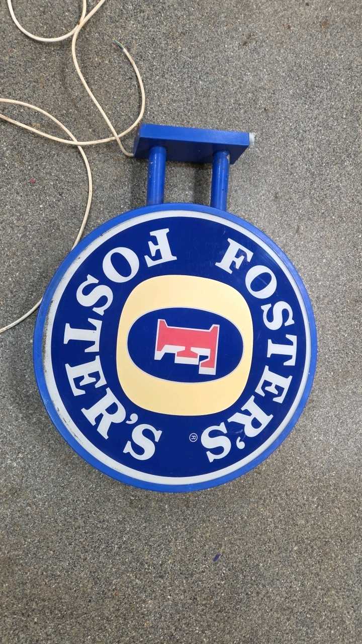 Lot 267 - FOSTER'S , DOUBLE SIDED LIGHT UP SIGN 24"