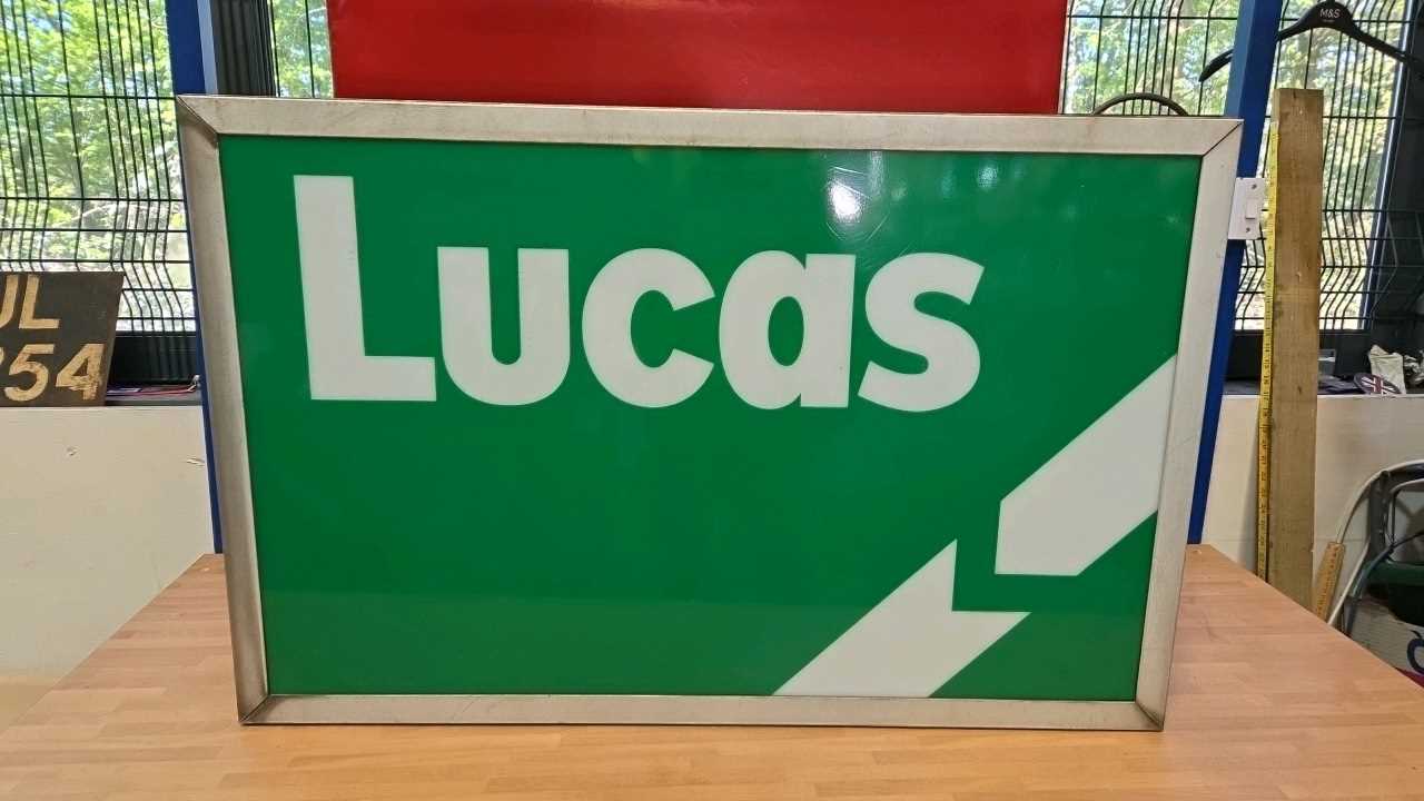 Lot 495 - LUCAS LIGHT UP SIGN 37" X 24"