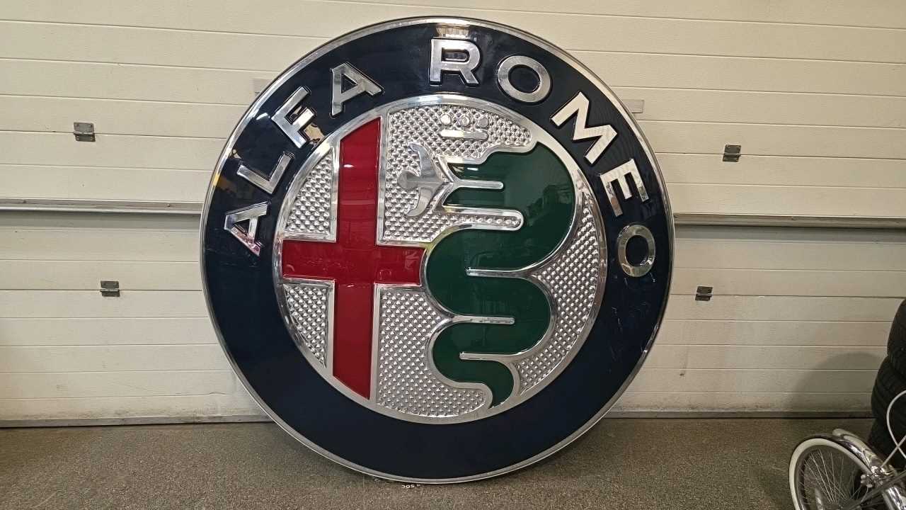 Lot 397 - ILLUMINATED ALFA ROMEO SIGN 63" DIA
