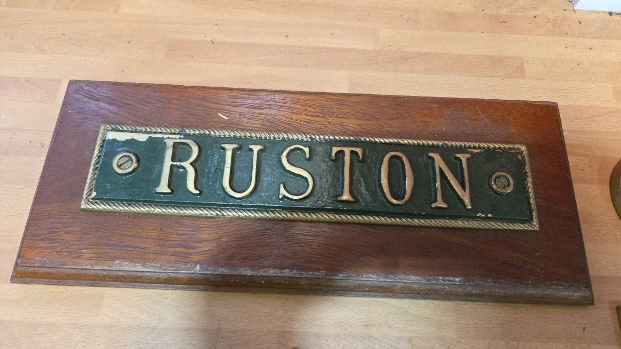 Lot 99 - BOX OF BRASS ENGINE PLAQUES