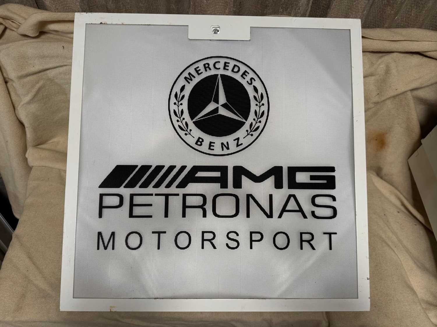 Lot 841 - AMG PETRONAS MOTOR SPORT LIGHT UP SIGN 23" X