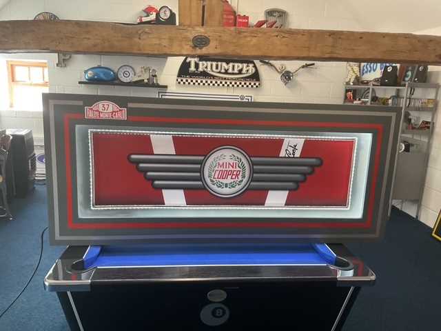 Lot 315 - LARGE ILLUMINATED MINI COOPER SIGN, 56