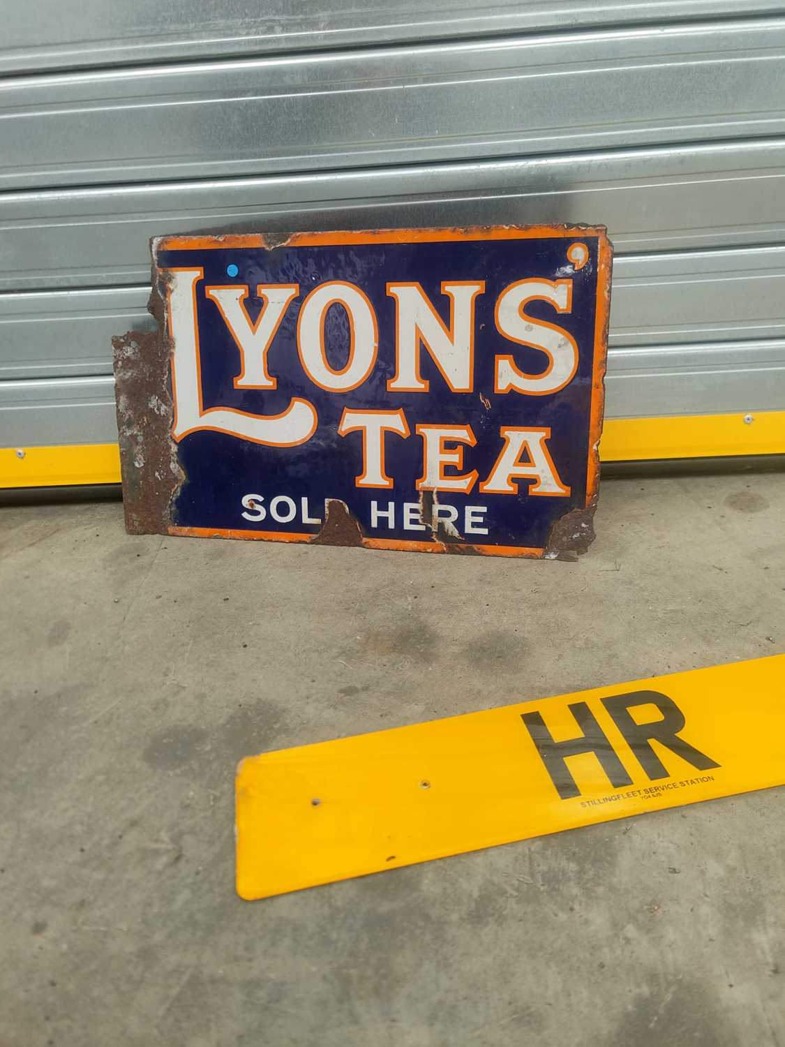 Lot 441 - LYONS TEA ENAMEL SIGN 24"