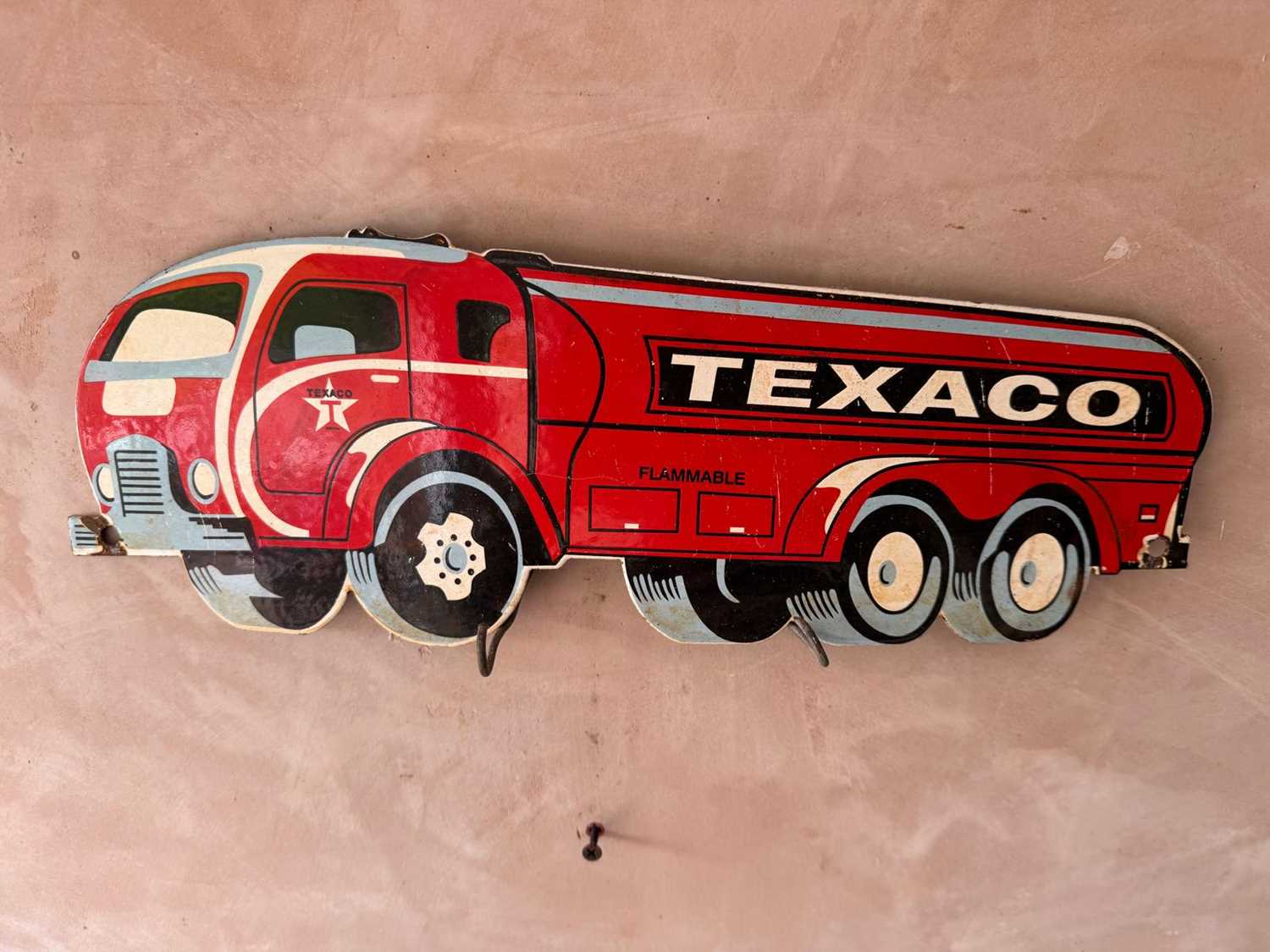 Lot 477 - TEXACO LORRY ENAMEL SIGN 16" X 5"