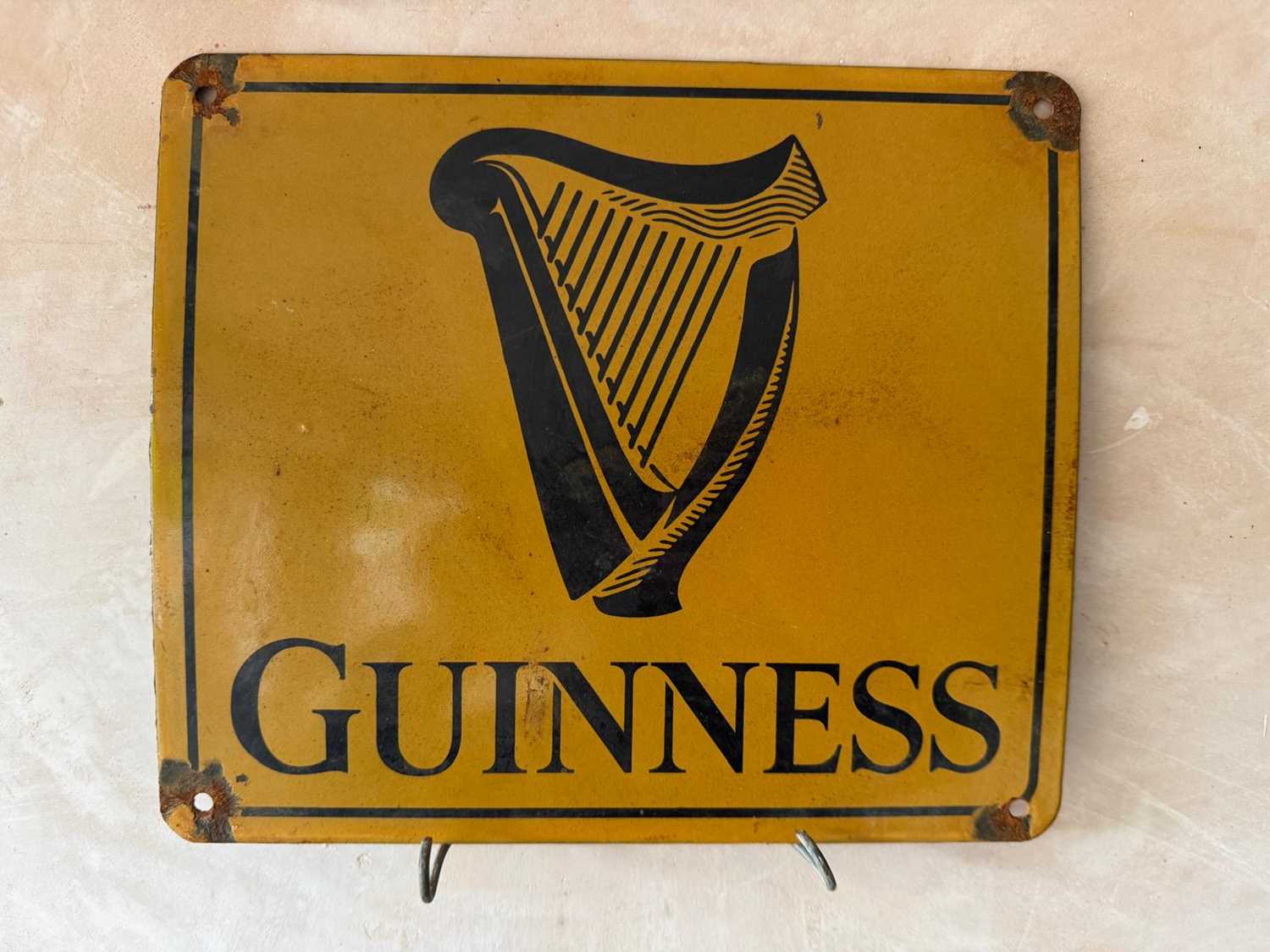 Lot 509 - GUINNESS ENAMEL SIGN 11" X 9.5"