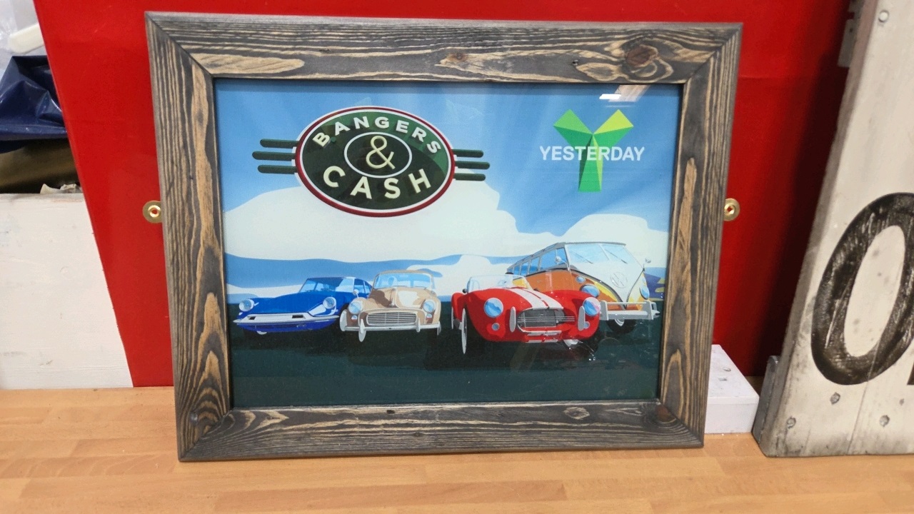 Lot 856 - 1 X REPRODUCTION SIGNS & FRAMED PICTURE