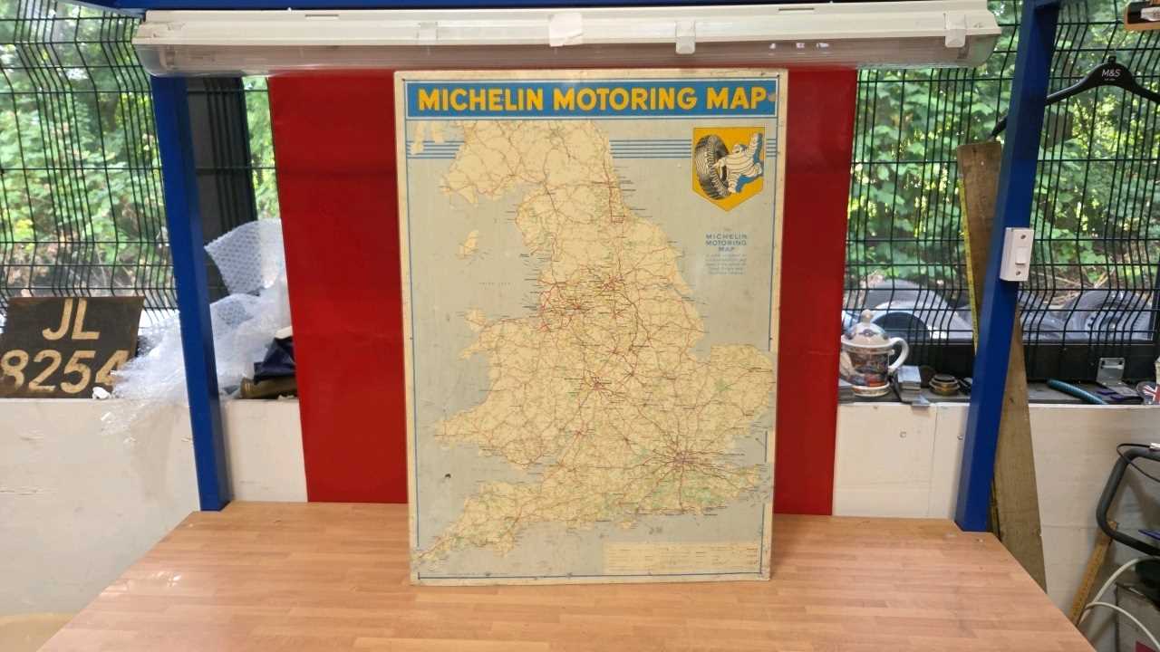 Lot 317 - MICHELIN TIN MAP 32" X 23"