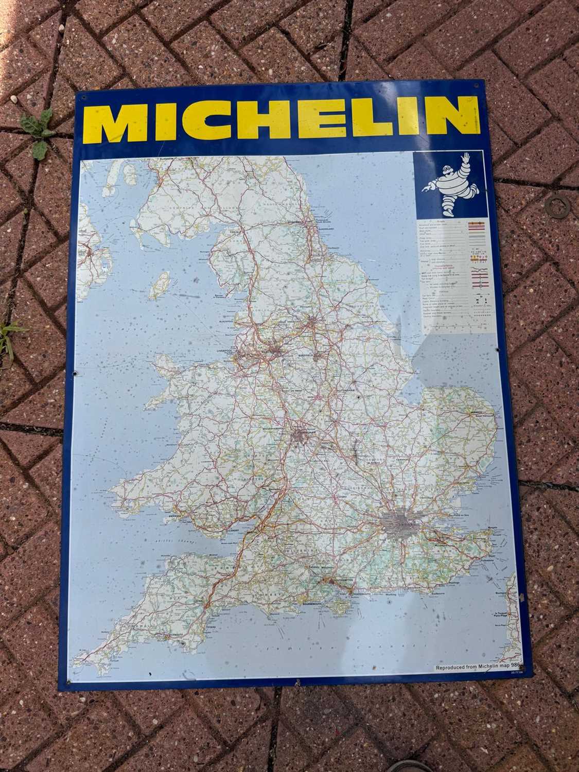 Lot 153 - TIN MICHELIN MAP 34" X 25"
