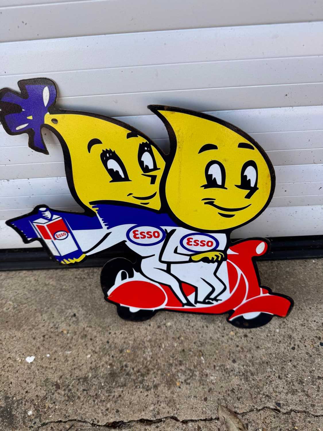 Lot 645 - MR & MRS DRIP MOTOR CYCLE SIGN 14" X 12"