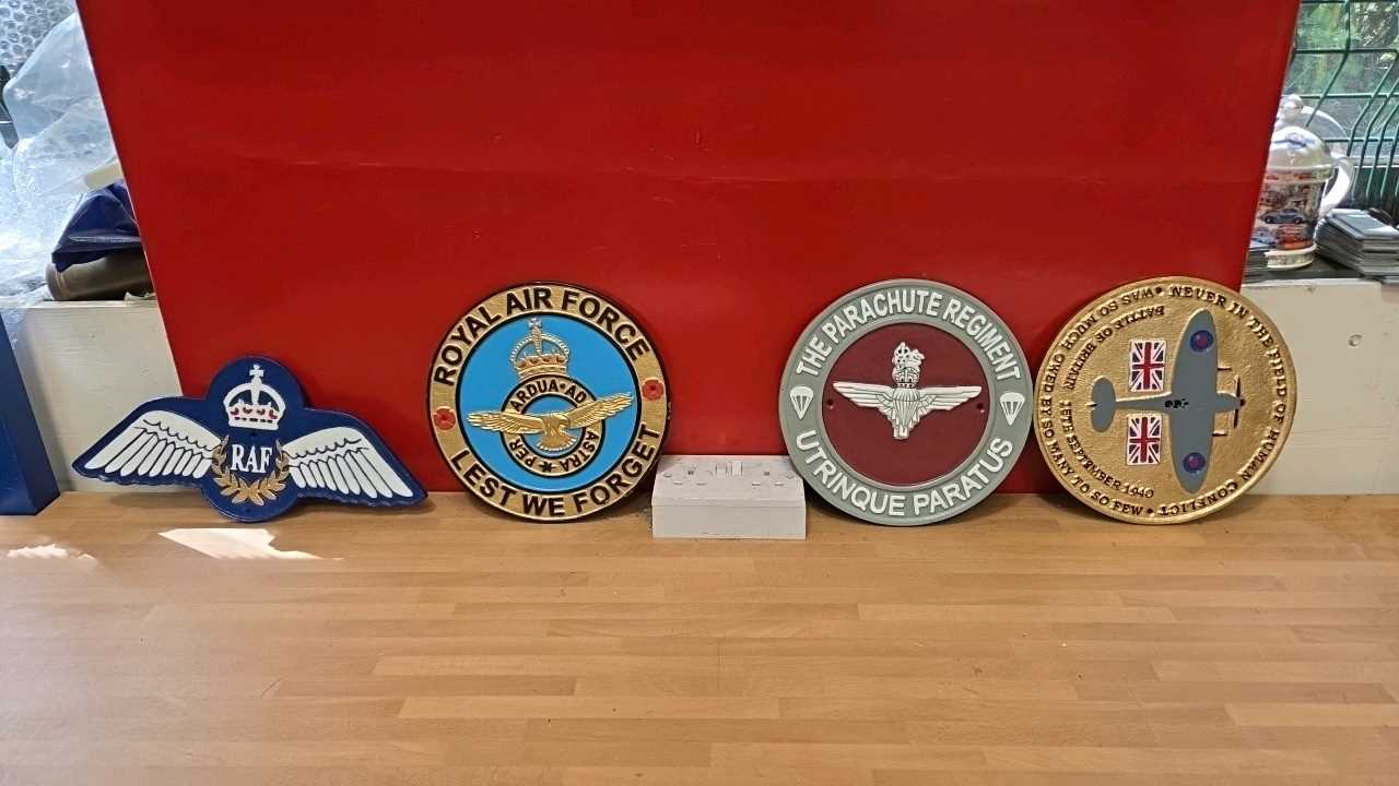 Lot 649 - CAST R.A.F REPRODUCTION SIGNS