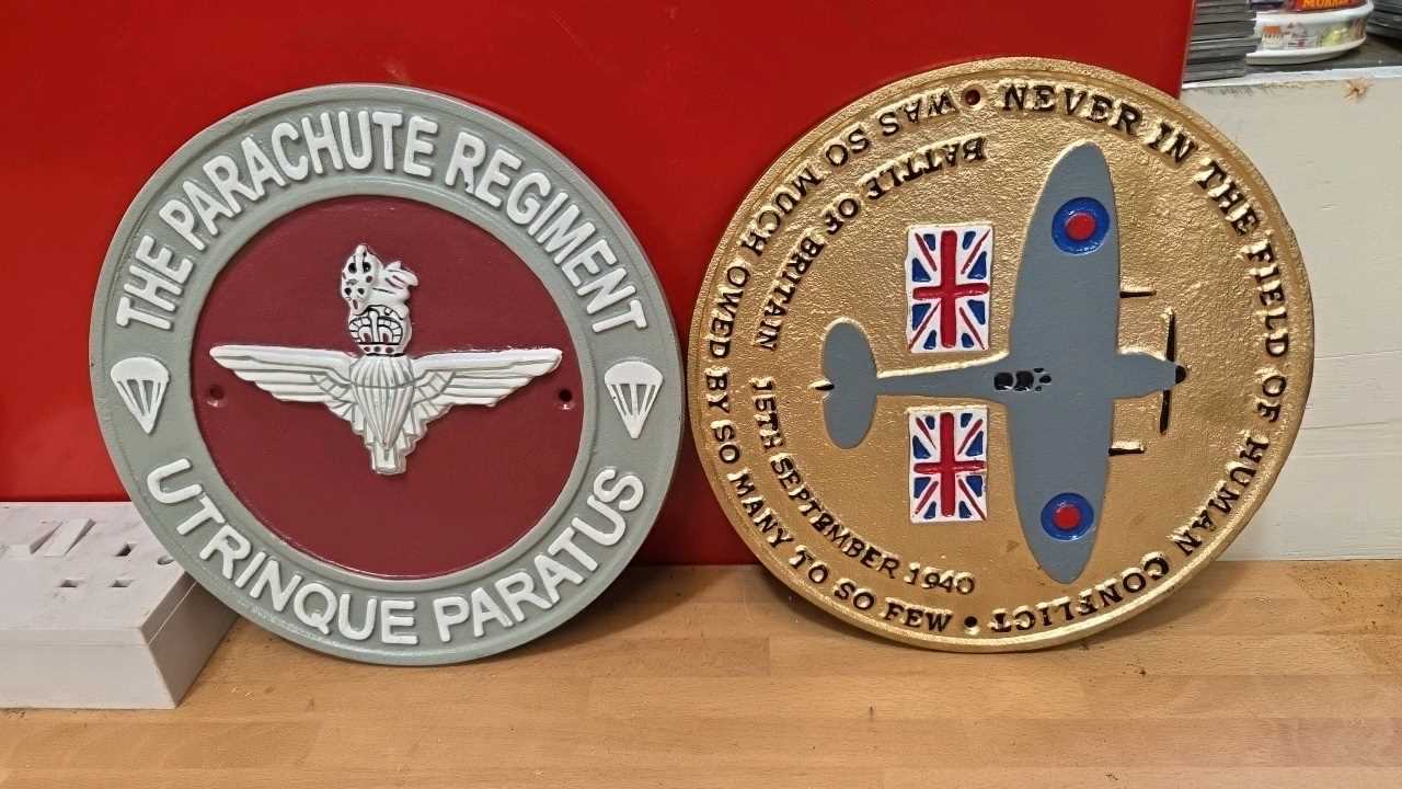 Lot 649 - CAST R.A.F REPRODUCTION SIGNS