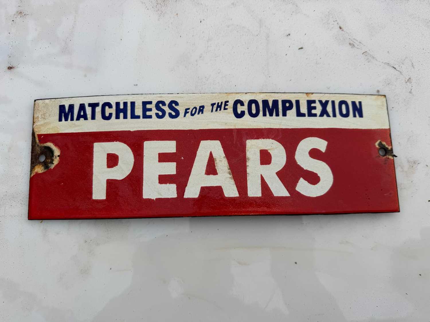 Lot 759 - PEARS ENAMEL SIGN 12" X 4"