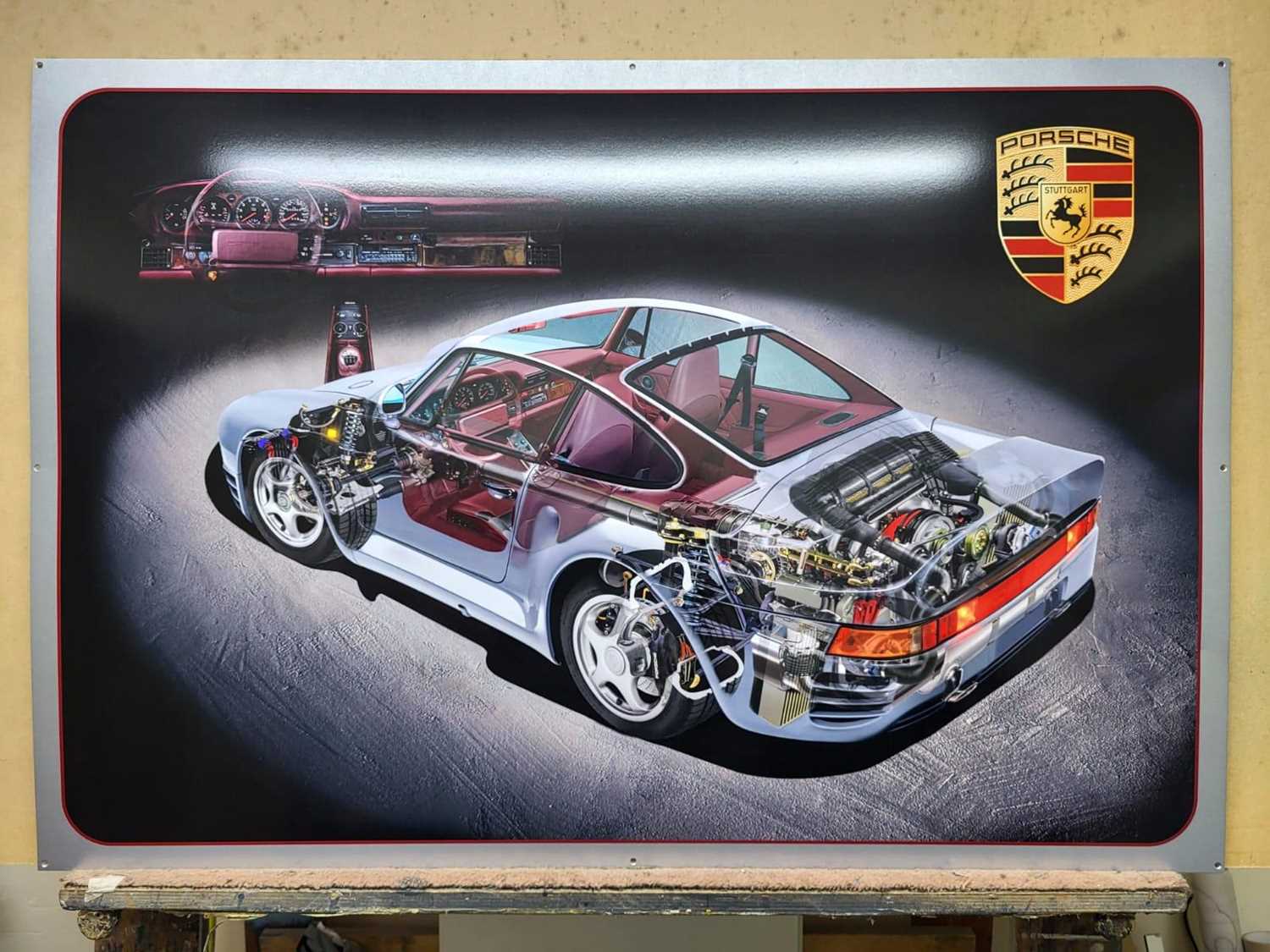 Lot 69 - PORSCHE 959 METAL SIGN 45" X 27"