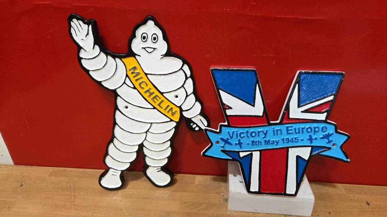 Lot 197 - MICHELIN MAN AND VICTORY IN EUROPE CAST