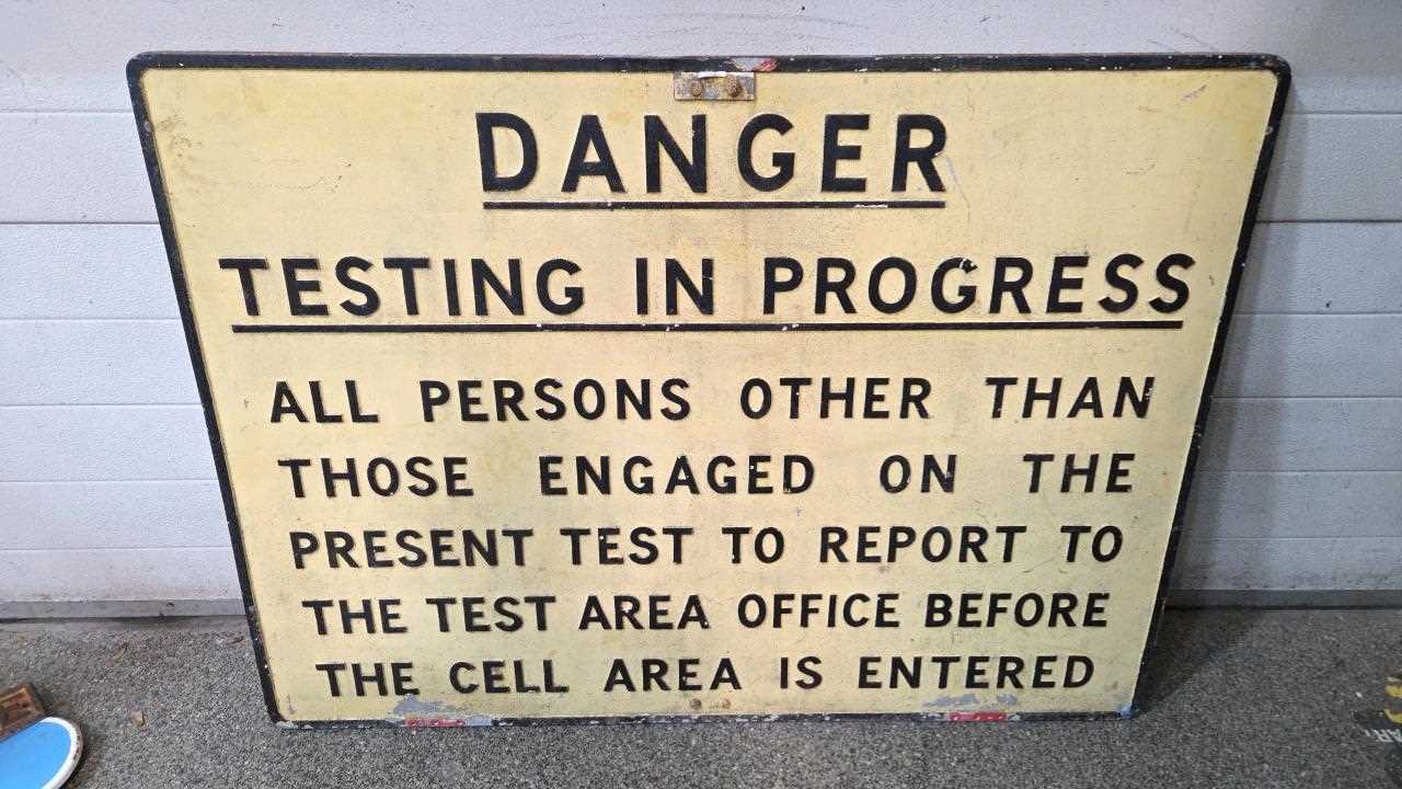 Lot 821 - CAST ALUMINIUM DANGER TESTING IN PROGRESS