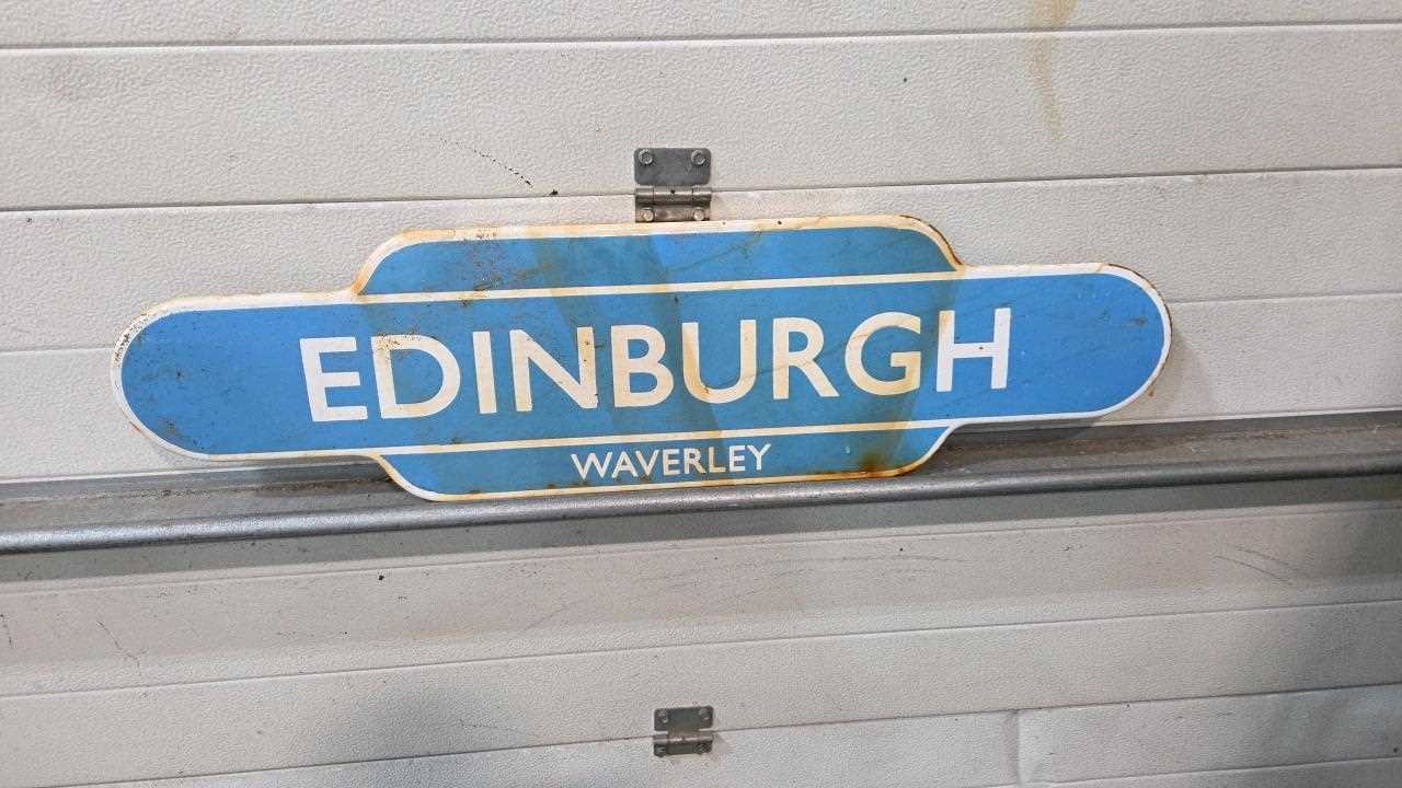 Lot 709 - EDINBURGH , WAVERLEY RAILWAY , TOTEM SIGN 36"