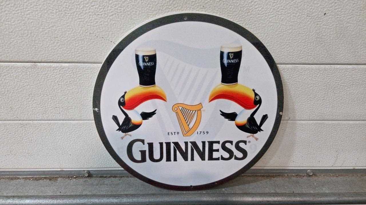 Lot 767 - ROUND GUINNESS SIGN 14" DIA