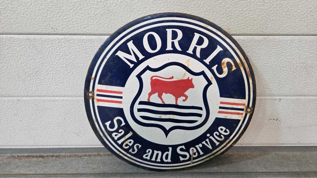 Lot 207 - MORRIS SALES & SERVICE REPRODUCTION ENAMEL