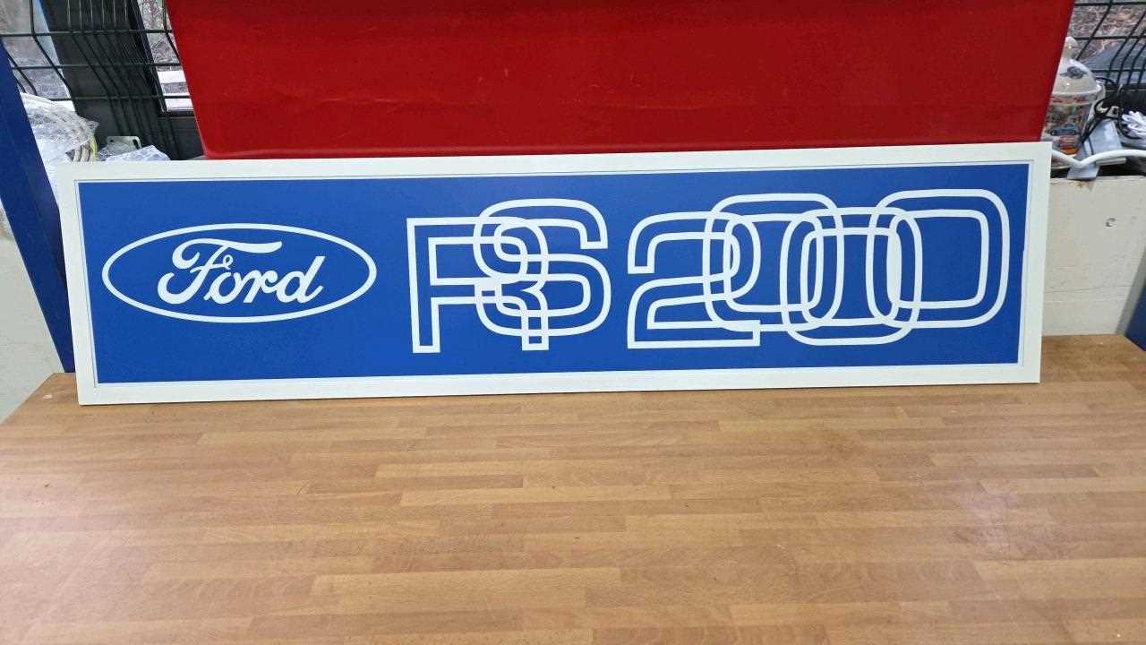 Lot 37 - FORD RS 2000 LIGHT UP SIGN 47" X 12"