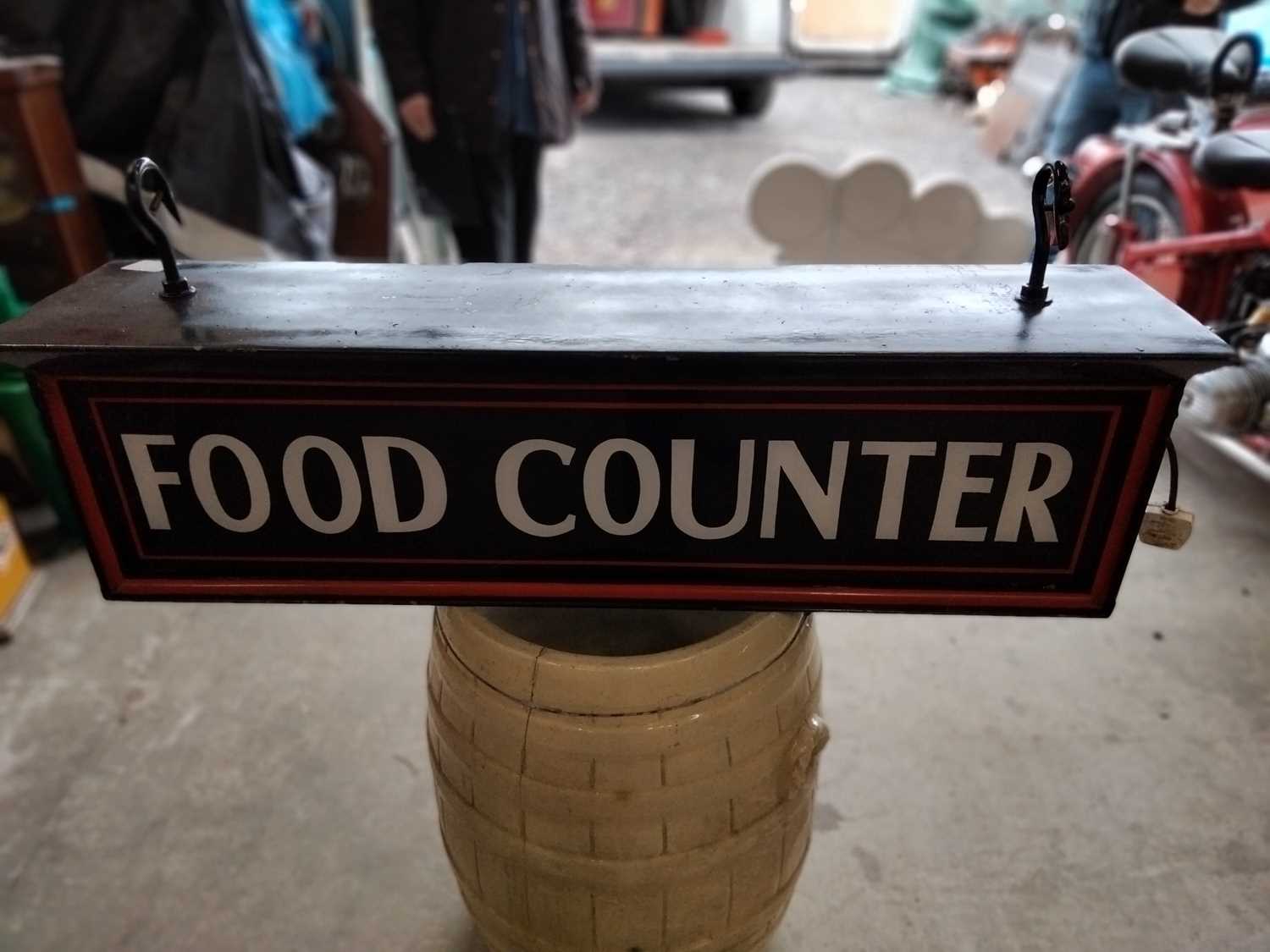 Lot 279 - "FOOD COUNTER" ILLUMINATED SIGN (DOUBLE