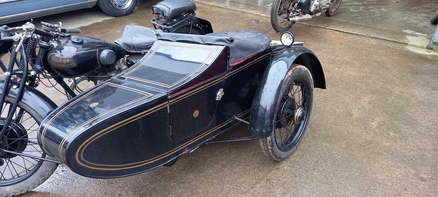 Lot 308 - 1930 RUDGE-WHITWORTH CYCLE & SIDECAR