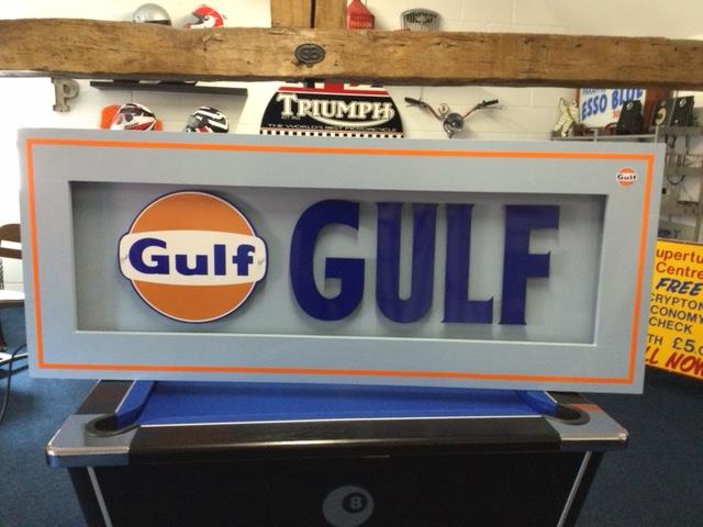 Lot 171 - LARGE ILLUMINATED GULF SIGN