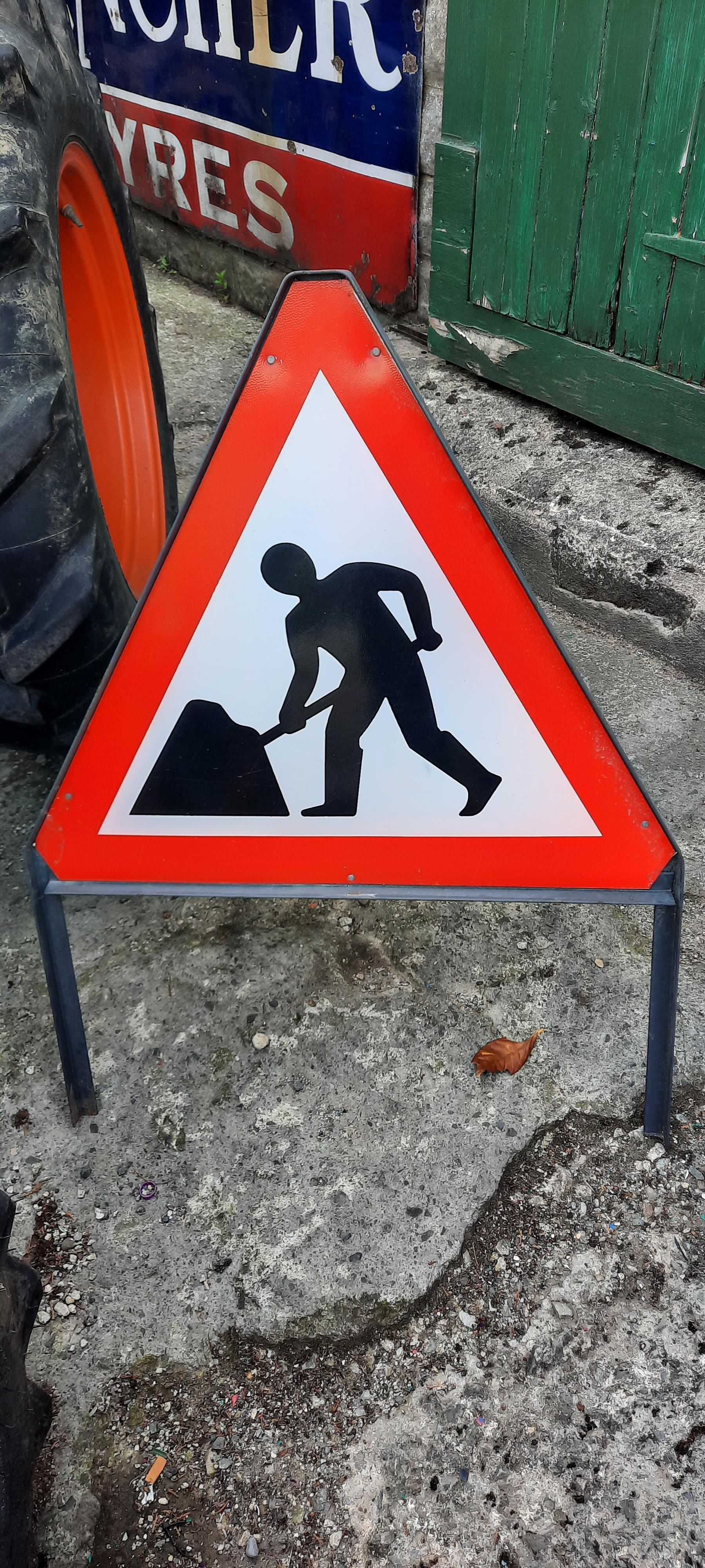 Lot 376 - MEN AT WORK SIGN