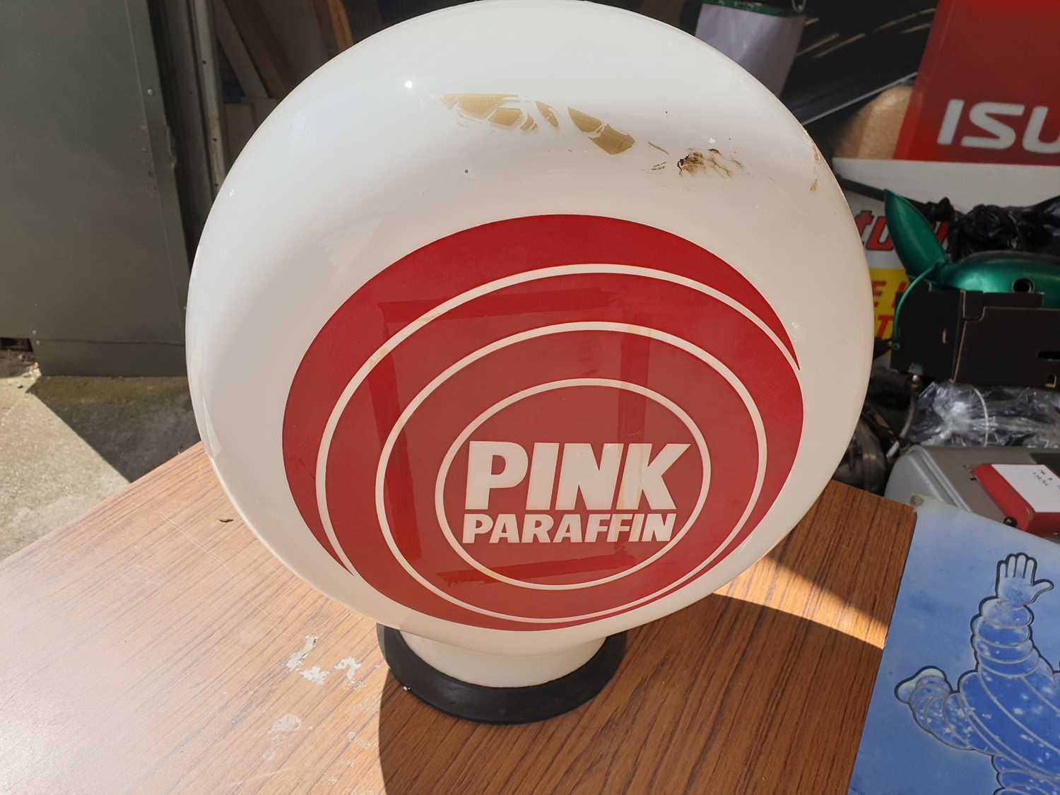 Lot 511 - PINK PARAFFIN GLOBE