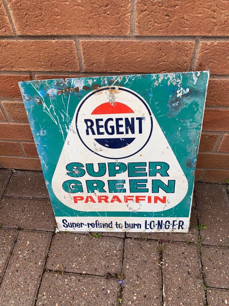 Lot 76 - REGENT PARAFFIN DOUBLE SIDED SIGN