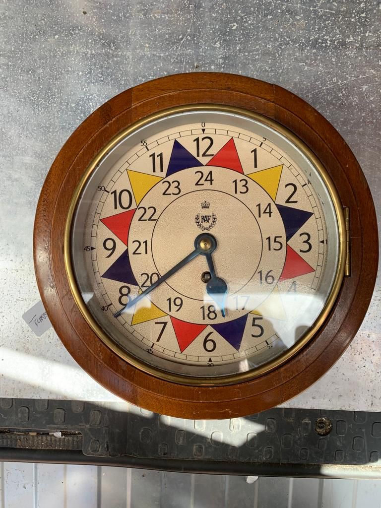 Lot 176 - ROUND RAF CLOCK