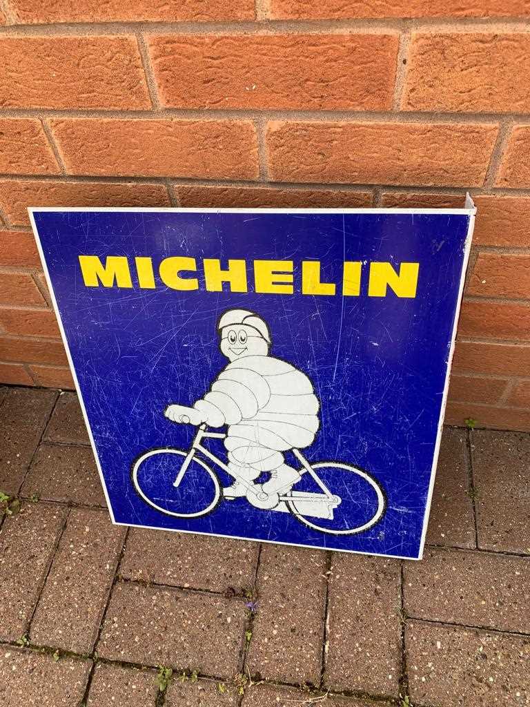 Lot 236 - MICHELIN BLUE DOUBLE SIDED SIGN