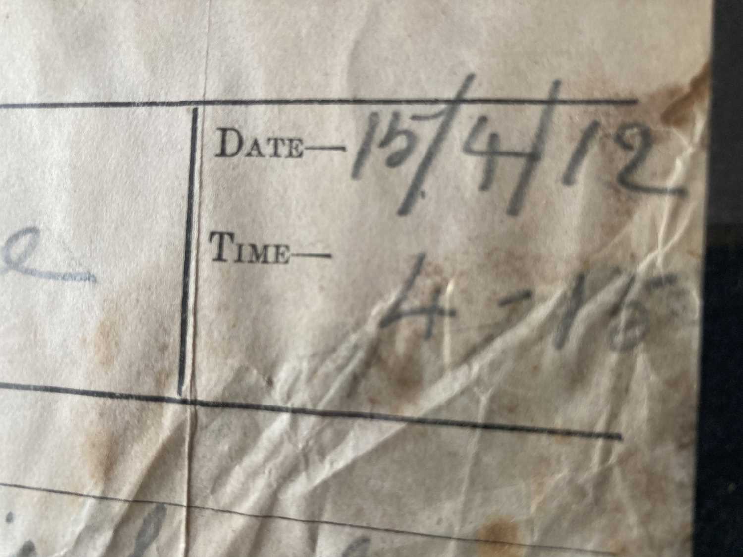 Lot 322 - TITANIC TELEGRAM