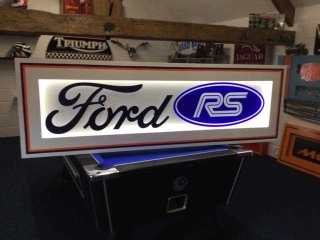 Lot 179 - LARGE ILLUMINATED FORD RS SIGN