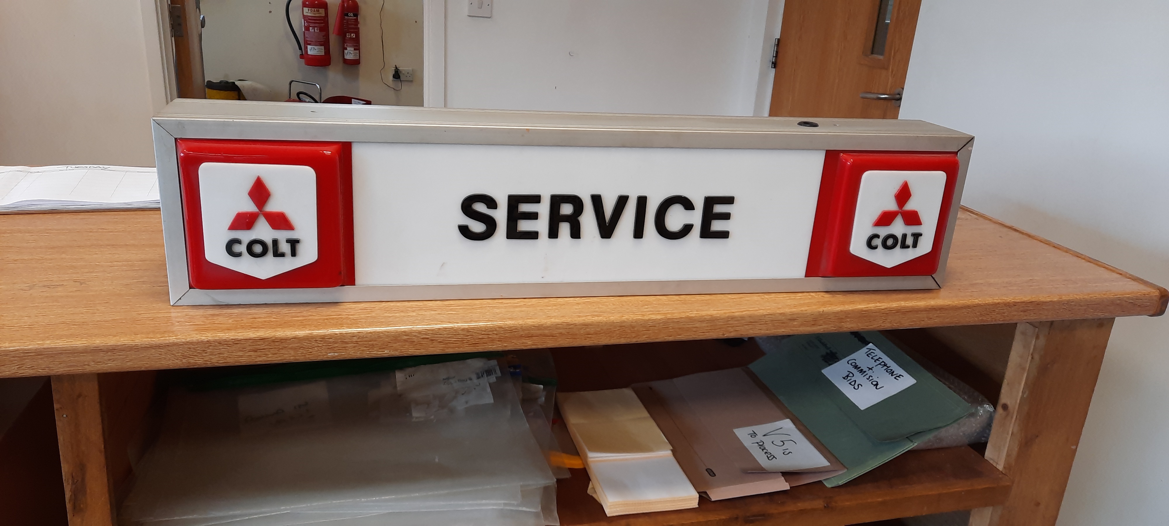 Lot 591 - MITSUBISHI COLT SERVICE SIGN