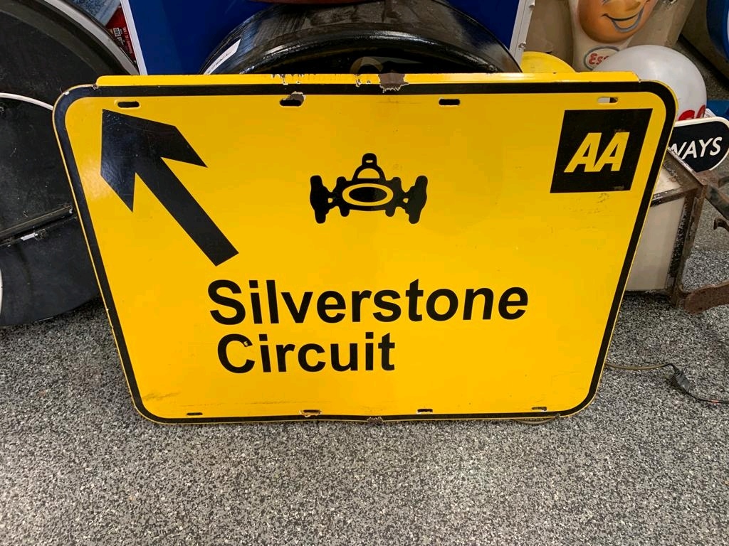 Lot 41 - AA SILVERSTONE SIGN