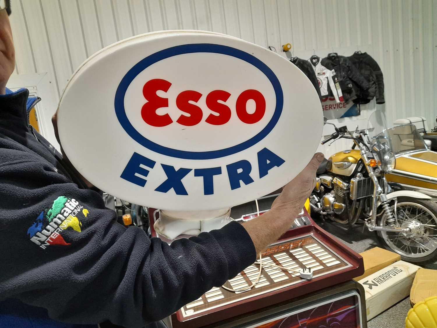 Lot 367 - ESSO EXTRA GLOBE DOUBLE SIDED