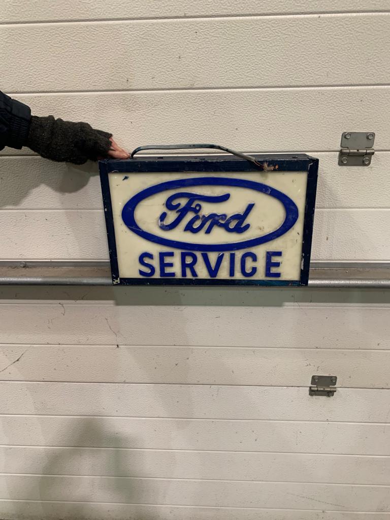 Lot 385 - LIGHT UP FORD SERVICE SIGN