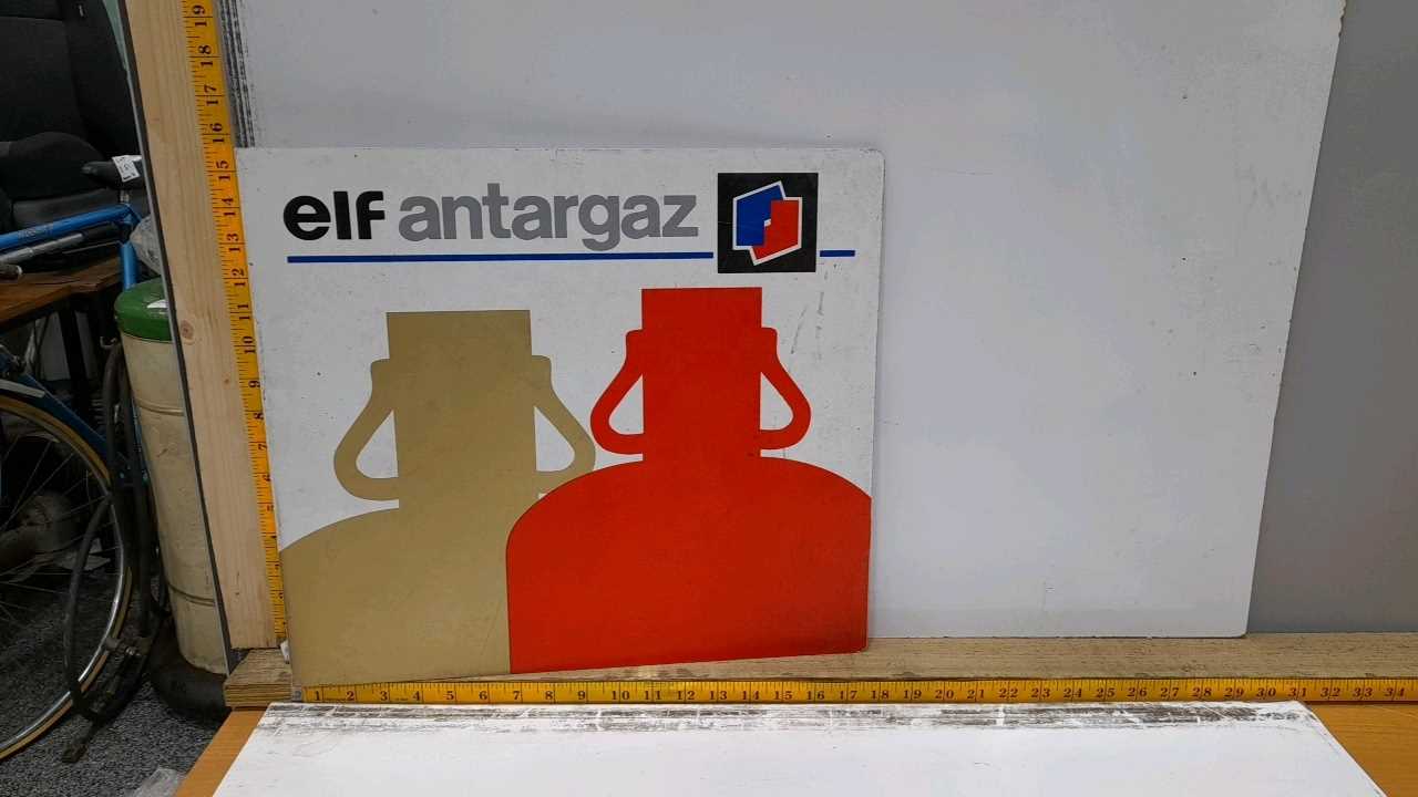 Lot 53 - ELF ANTARGAZ SIGN DOUBLE SIDED